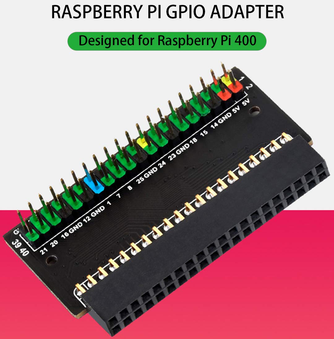 Bicool GPIO Header Adapter for Raspberry Pi 400 Keyboard Computer,Header Expansion,Color-Coded Header,Easy Expansion