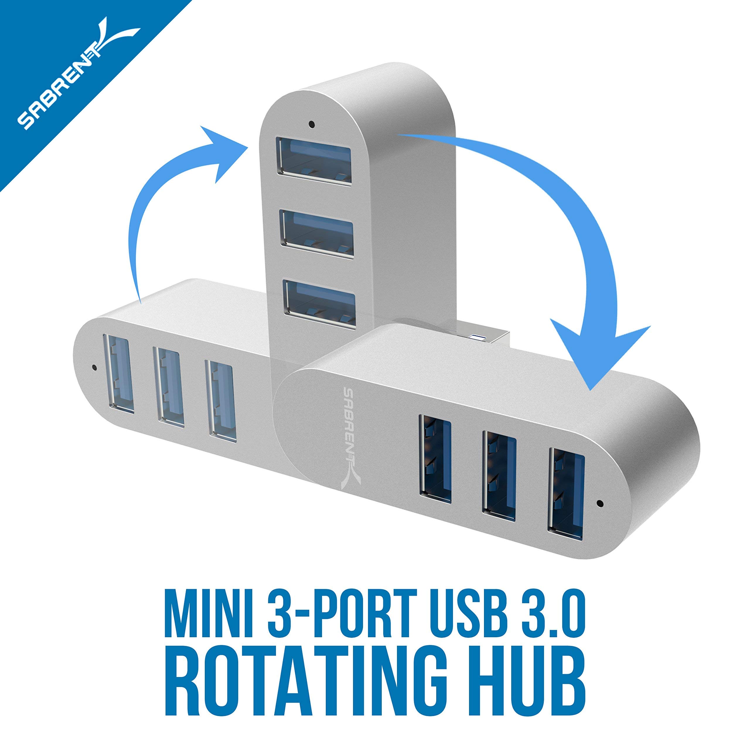 Sabrent Premium 3-Port Aluminum Mini USB 3.0 Hub + Premium 3-Port Aluminum Mini USB 3.0 Hub
