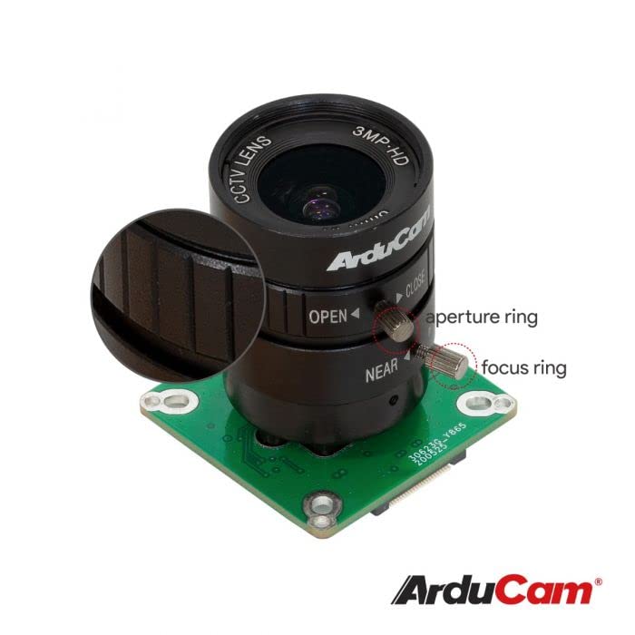 Arducam 12.3MP IMX477 HQ Camera Module with 6mm CS Lens and Tipod Mount Compatible with Jetson Nano,Xavier NX and NVIDIA Orin NX/AGX Orin, and Raspberry Pi CM3/3+ and CM4