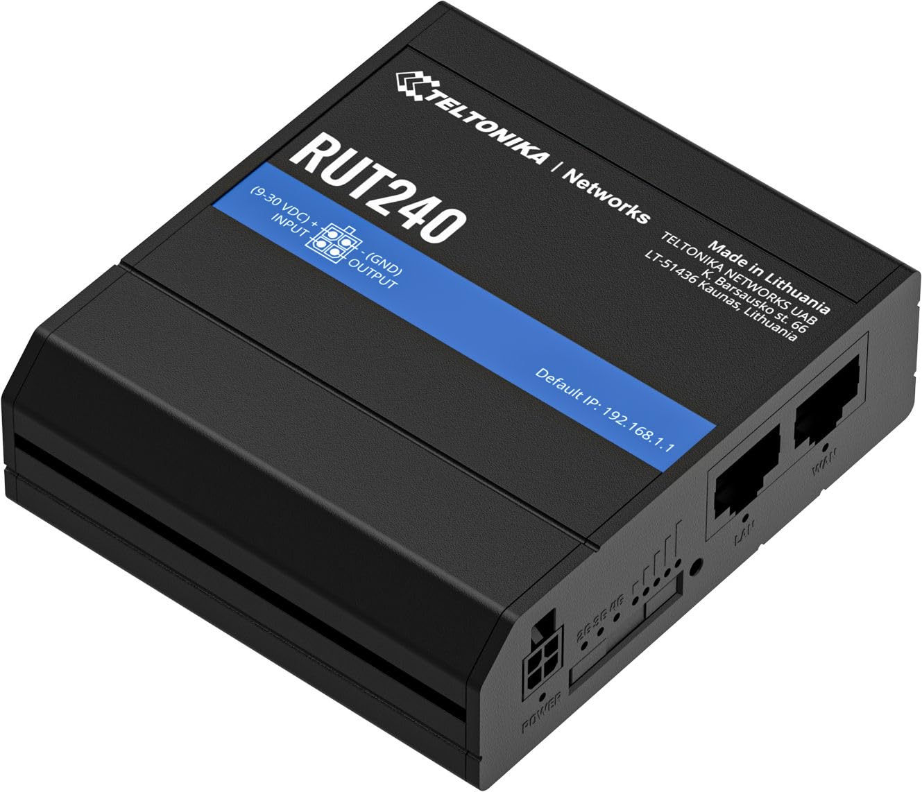 Teltonika RUT240 4G /LTE & WiFi Cellular Router with Ethernet and I/O, Remote Connection, Advanced VPN