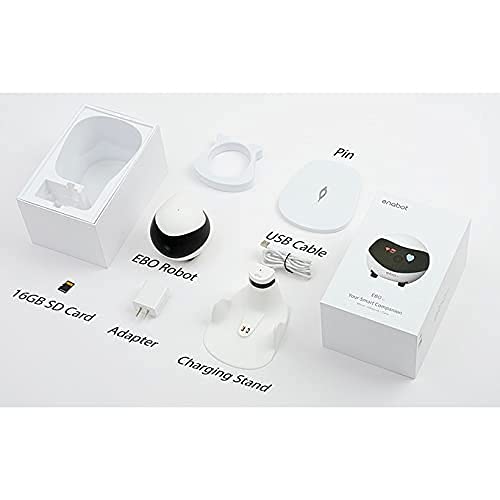 Truwelby Enabot Ebo SE Moving Home Security Camera, Indoor Pet Robot 1080P, with 2 Way Audio, Night Vision, Auto-Cruise, Self-Charging, Motion Detection IP Cam