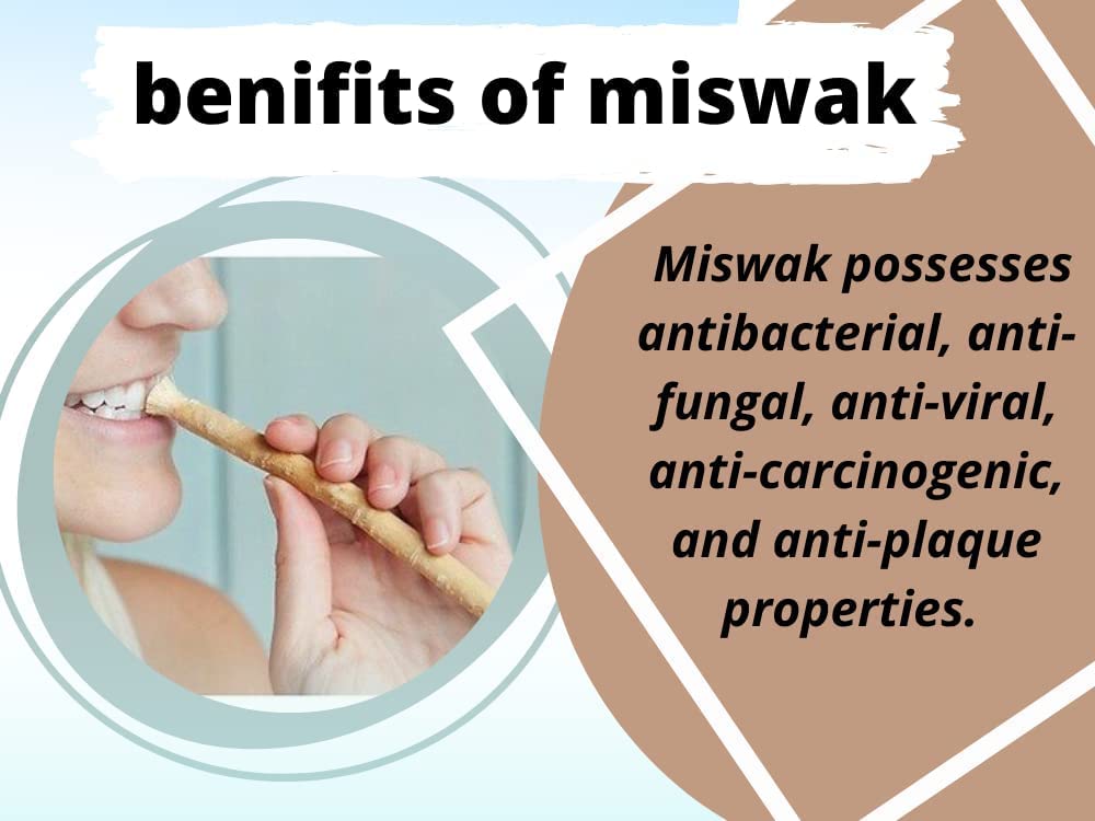 Billion Deals Natural Traditional Miswak (sewak) Peelu Chewing Stick Toothbrush for Whiter Teeth -15pc