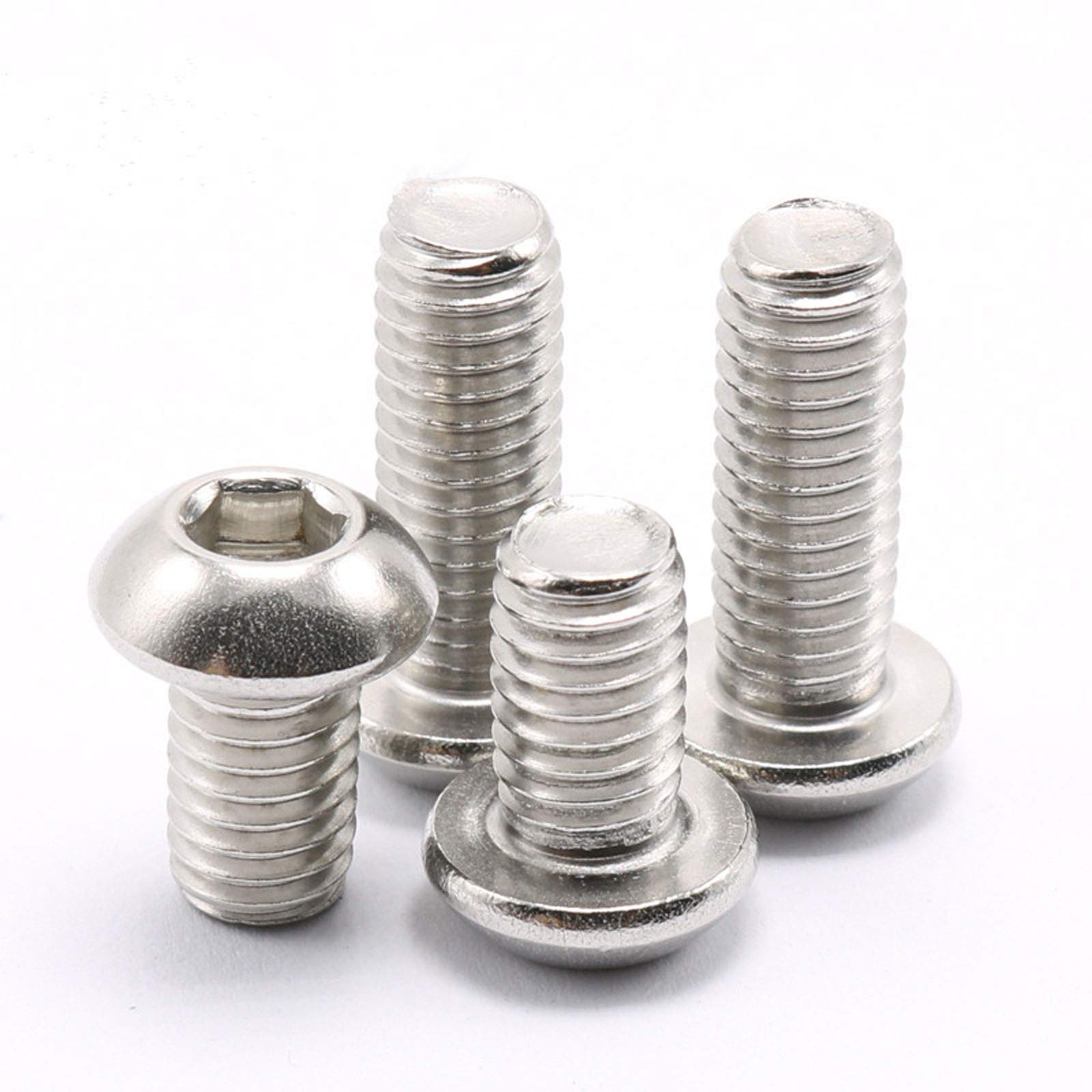 30 Pcs M5-0.8x20mm Button Head Socket Cap Screws, Stainless Steel 18-8 (304), Bright Finish, Fully Threaded, Allen Hex Button Head Screws (30 Pcs M5-0.8x20mm)