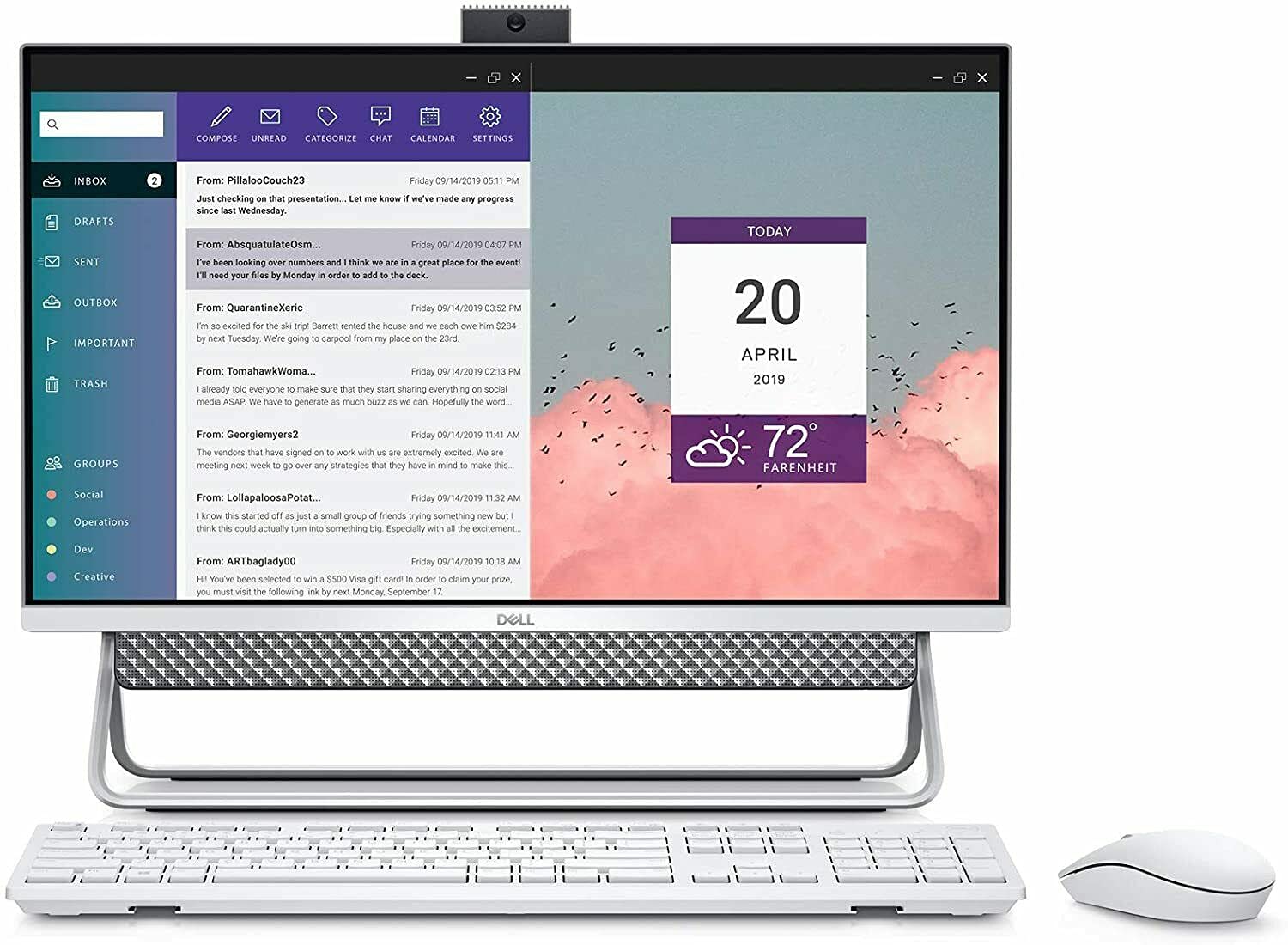 2021 Dell Flagship Inspiron 24 5400 All-In-One Desktop, 23.8 Full-HD (1920 x 1080) Touchscreen, Intel Core 11th Gen i5-1135G7, 8GB RAM, 256GB SSD, WiFi HDMI Webcam, Windows 10 (Renewed)