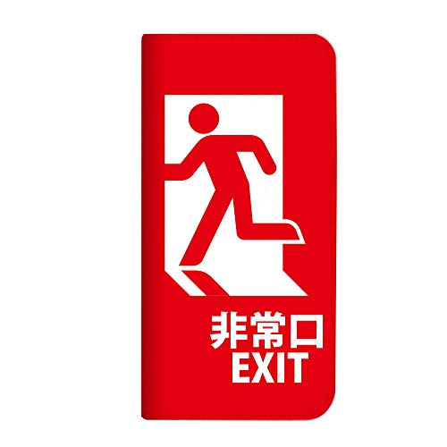 mitas NB-0211-RD/Pixel3aXL_Softbank Case, Notebook Type, No Belt, Emergency Exit, EXIT Exit, Red (487)