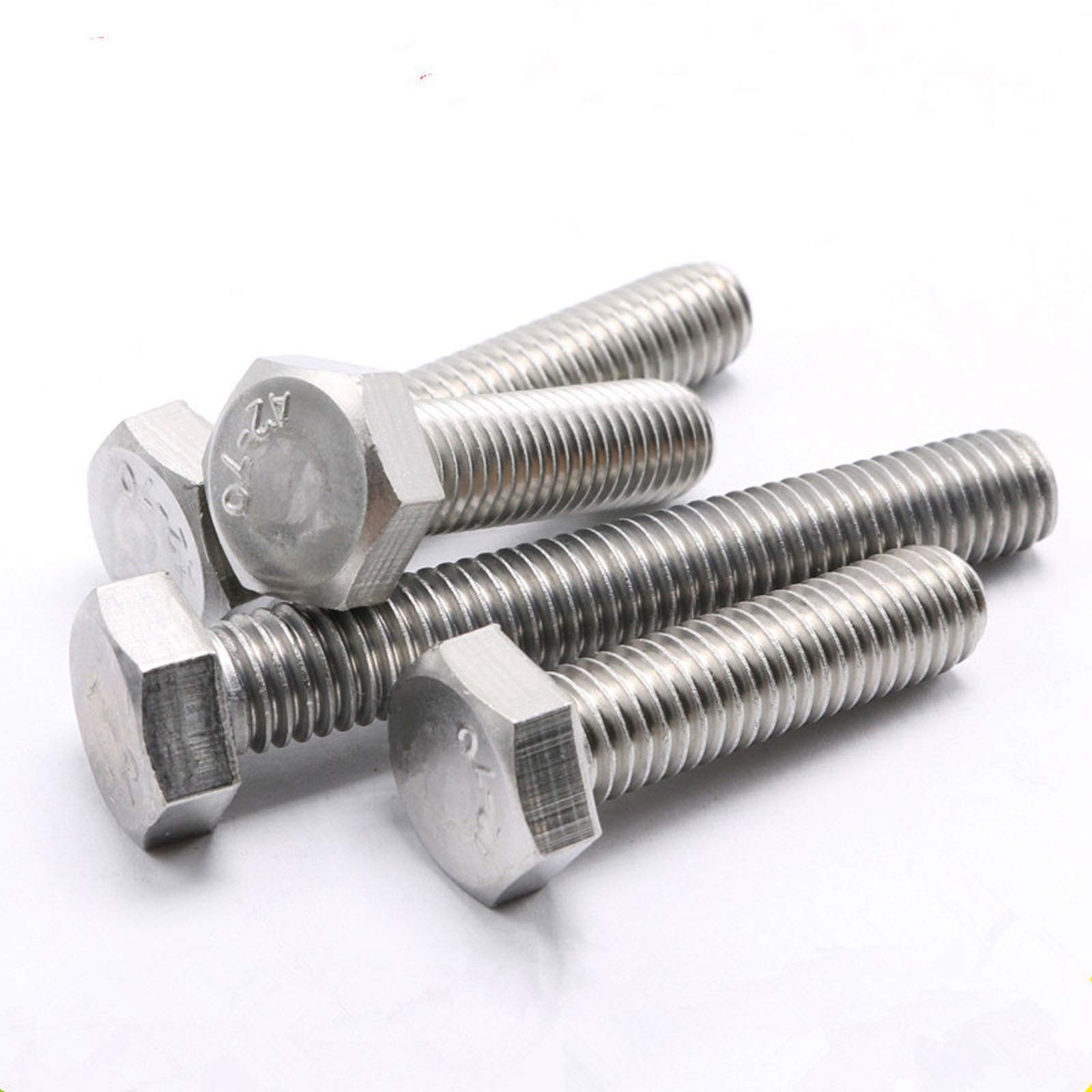 30 Pcs M5 Hex Bolt M5-0.8 x 12mm UNC Hex Head Screw Bolts A2-70(304) Stainless Steel Fully Threaded Hex Tap Bolts,Fully Threaded (M5 x 12mm)