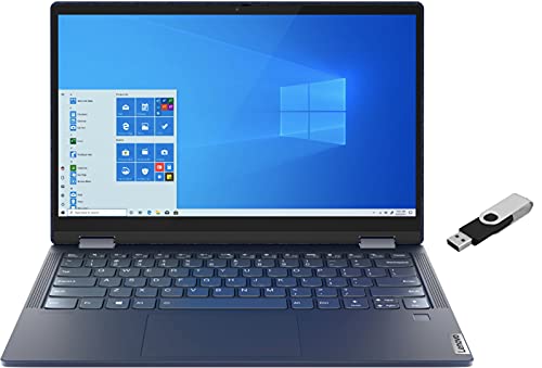 2021 LENOVO Yoga 6 2-in-1 Laptop 13.3 inch FHD Touchscreen AMD Ryzen 5 4650U Radeon Graphics 8GB DDR4 256GB NVMe SSD Win Wifi6 Win10 Pro Fingerprint Backlit Keyboard w/ Ontrend 32GB USB Drive