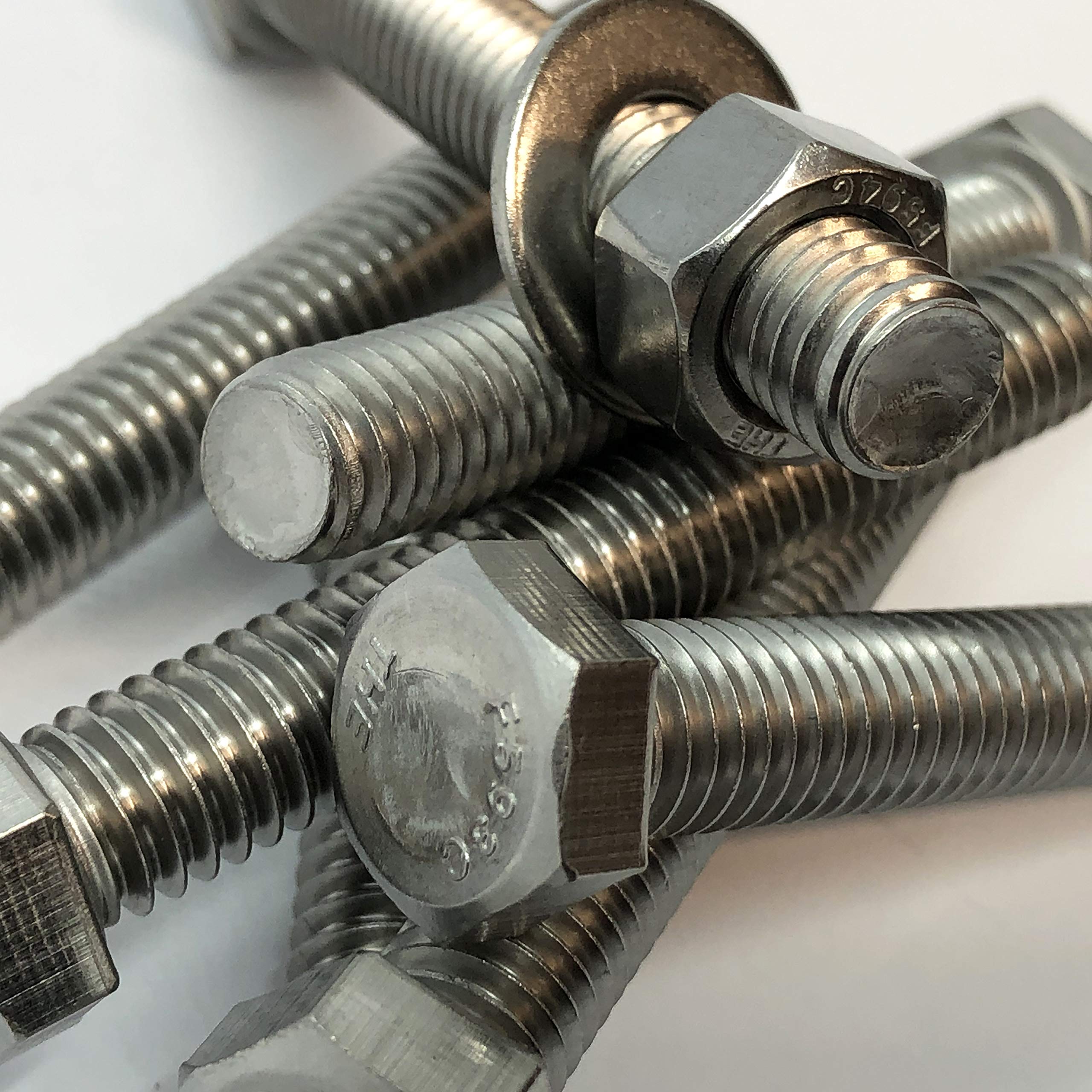 3/8" -16 x 4-304-STAINLESS Steel Bolts, Nuts & WASHERS - 18-8 HEX Head Bolt - 304 Grade. General Purpose (10) Bolts + (10) Nuts + (10) Washers