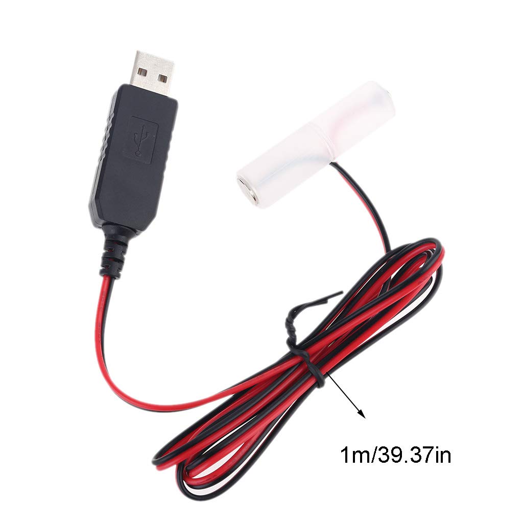 LR6 AA Battery Eliminator USB Power Supply Cable Replace 1-4pcs 1.5V AA Battery