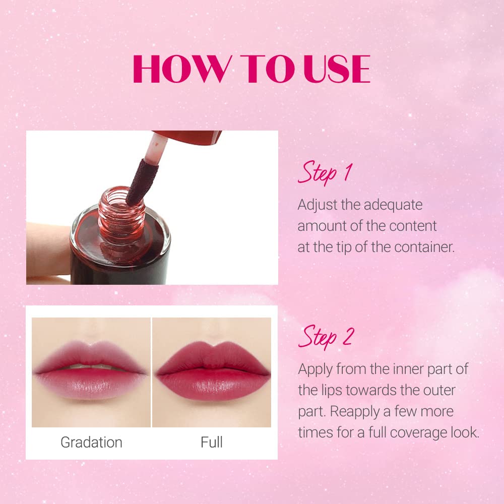 ETUDE Dear Darling Water Tint - Orange Ade | Vivid Color Lip Stain with Moisturizing Weightless & Non-sticky Finish Lip Stain | Smudge-proof Lip Tint | Korean Makeup, Perfect for Gift