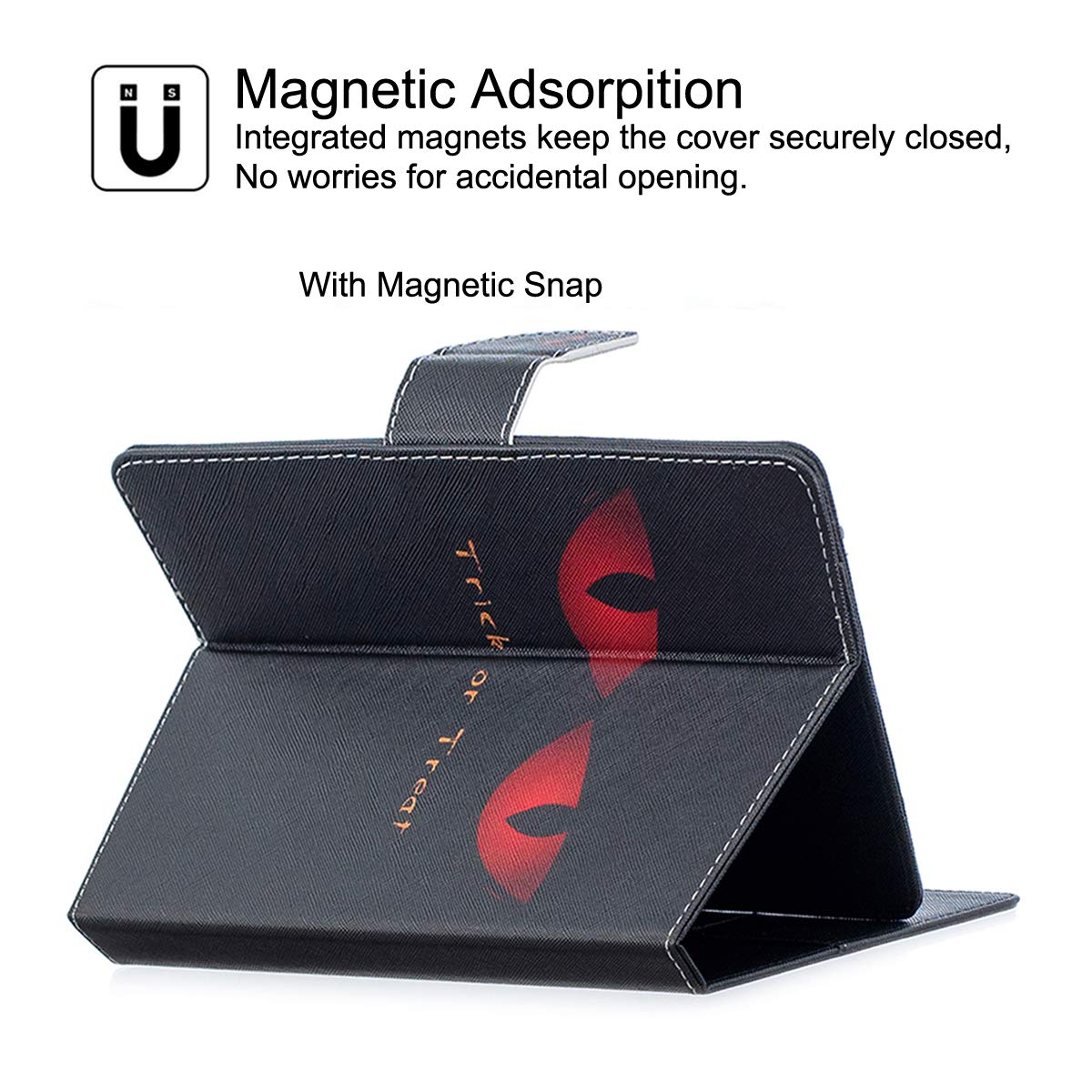 Universal Case for 9-10.5'' Tablet, CozyULF Colorful Wallet Stand Case for iPad 9.7/10.2/10.5, Galaxy Tab 9.6 9.7 10.1 10.4 10.5, Amazon Fire HD 10 Other 9-10.5 inch Models - Trick Or Treat