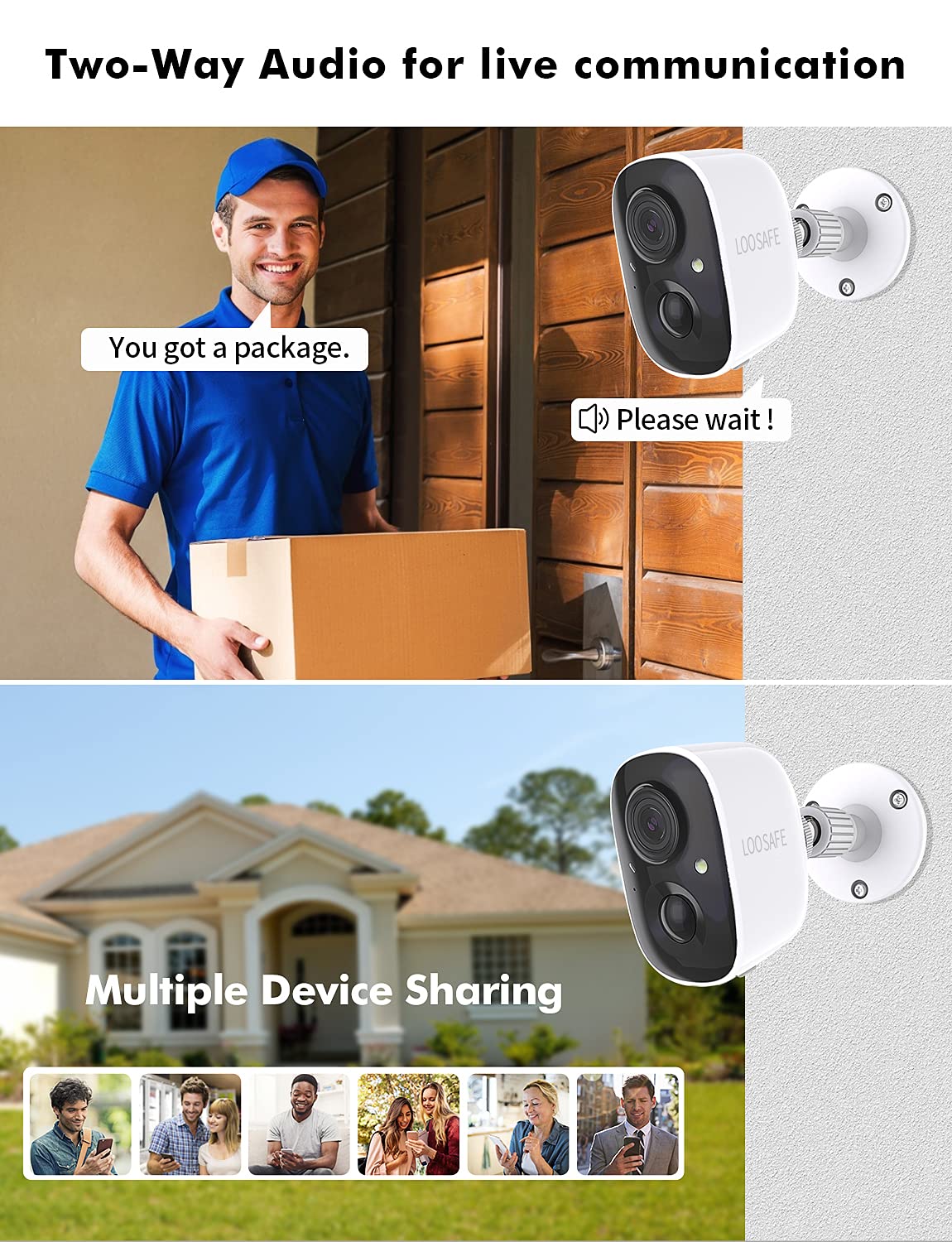 Security Cameras Wireless Outdoor for Home Surveillance, 1080P Spotlight Camera Color Night Vision, PIR Motion Detection, Lifetime Free Cloud Storage