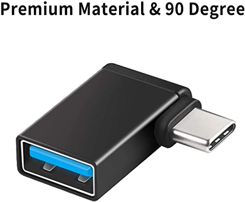 UseBean Right Angle USB C to USB Adapter(3-Pack), 90 Degree Type C Male to USB 3.0 Female Converter,Thunderbolt 3 OTG Connector for MacBook Pro/Air, iPhone 15 Pro Max,Galaxy S24/S23/S22