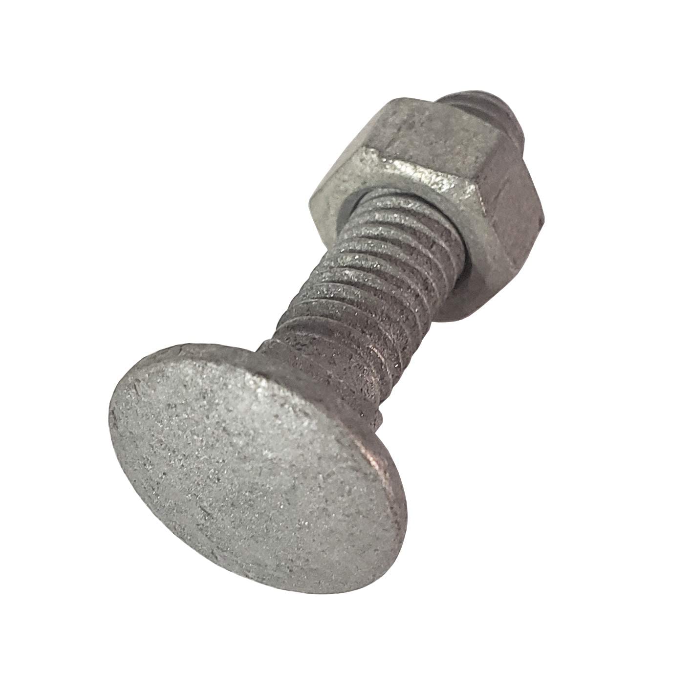 5/16 x 1-1/4" Long Carriage Bolt Set w/Hex Nut for Chain Link Fence Accessories (20 Pack)
