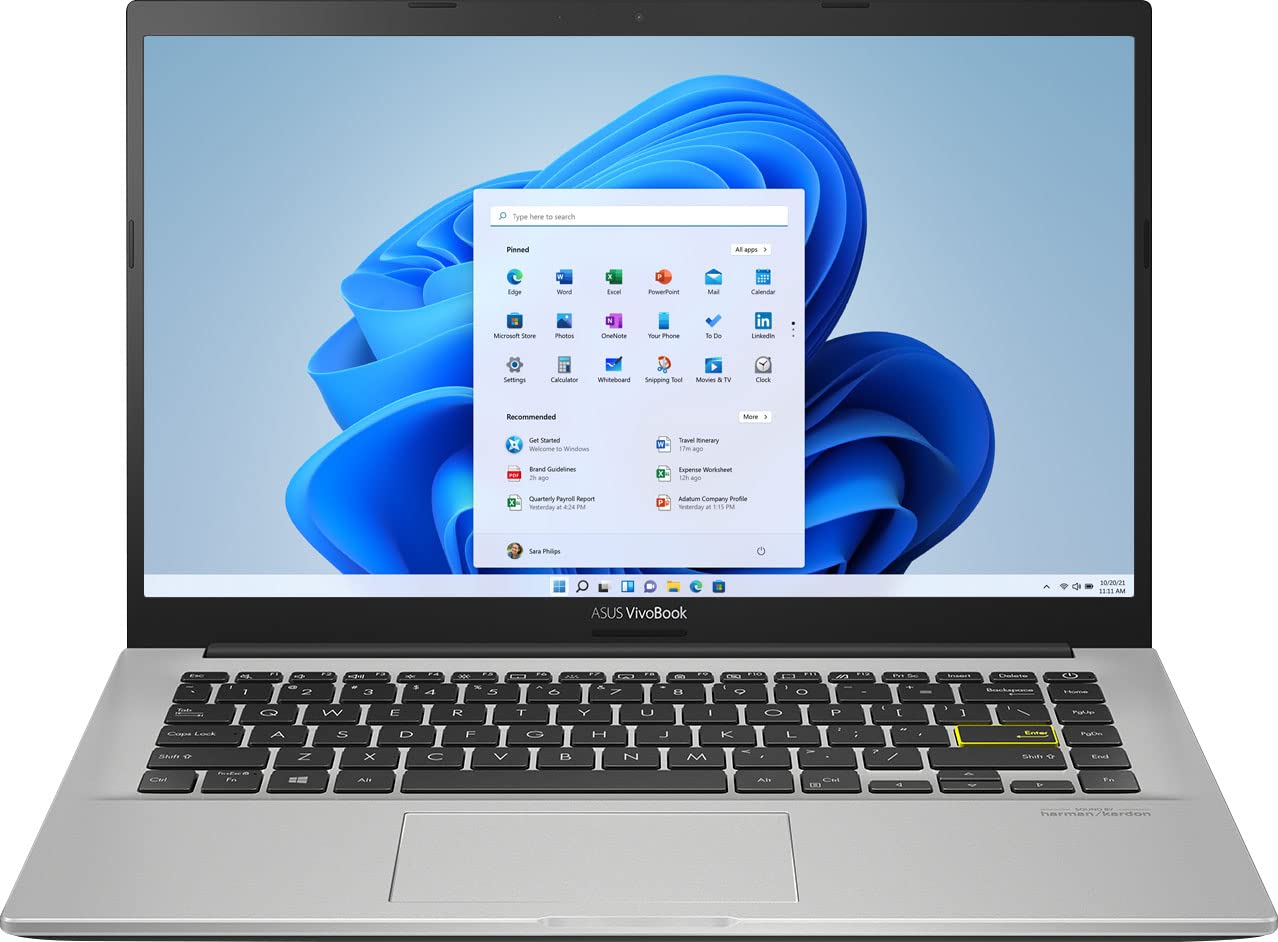 2022 ASUS VivoBook 14 Laptop, Intel Core i3-1005G1, 4GB RAM, 256GB SSD, 14 Full HD Display, Webcam, Wi-Fi, HDMI, USB-C, DREAMY WHITE, Windows 10-Free Windows 11 Update, LIONEYE Bundle