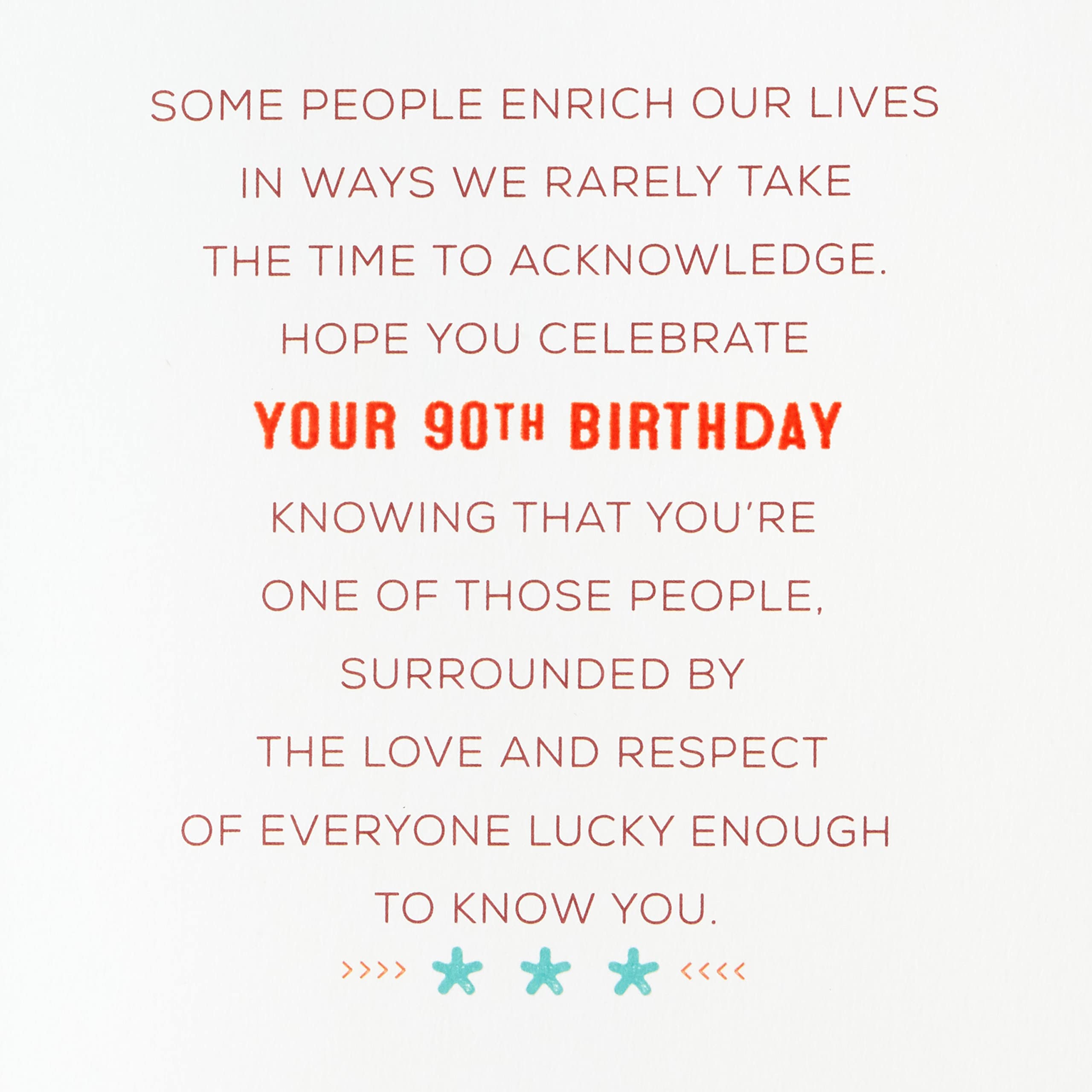 Hallmark 90th Birthday Card (90 Years Young)