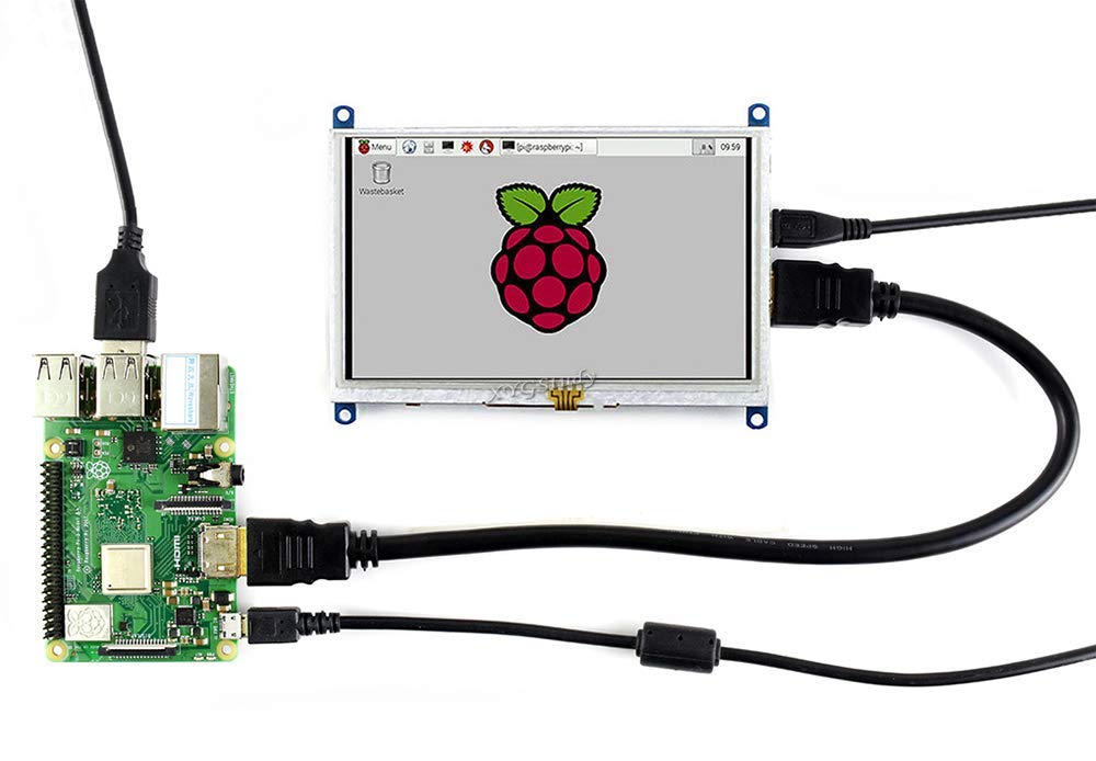 5 inch 800x480 Resistive Touch Screen HDMI interface custom Raspbian LCD mini PC Supports Raspberry Pi 3 2 1 Model B B+ A+ & BeagleBone Black & Banana Pi / Banana Pro @XYGStudy