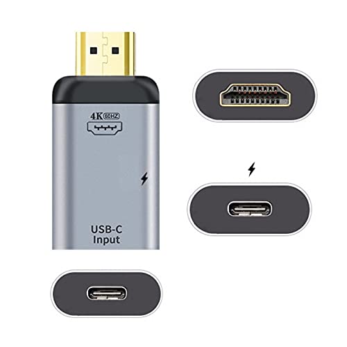 NFHK USB-C Type C Female Source to HDMI Sink HDTV & PD Power Adapter 4K 60hz 1080p for Phone & Laptop