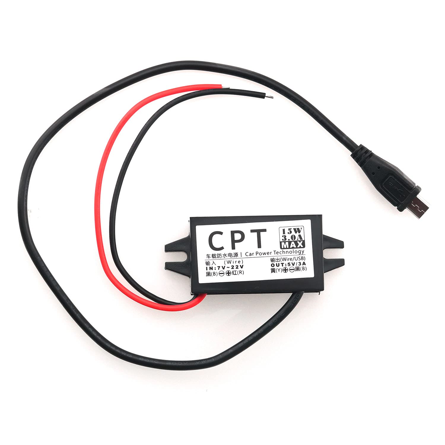 12V to 5V Converter ZZHXSM DC 12V to 5V Micro USB Power Adapter Buck Converter Module Ring Alarm Keypad Converter Step Down Module Compatible with Ring Alarm Keypad USB Straight Plug