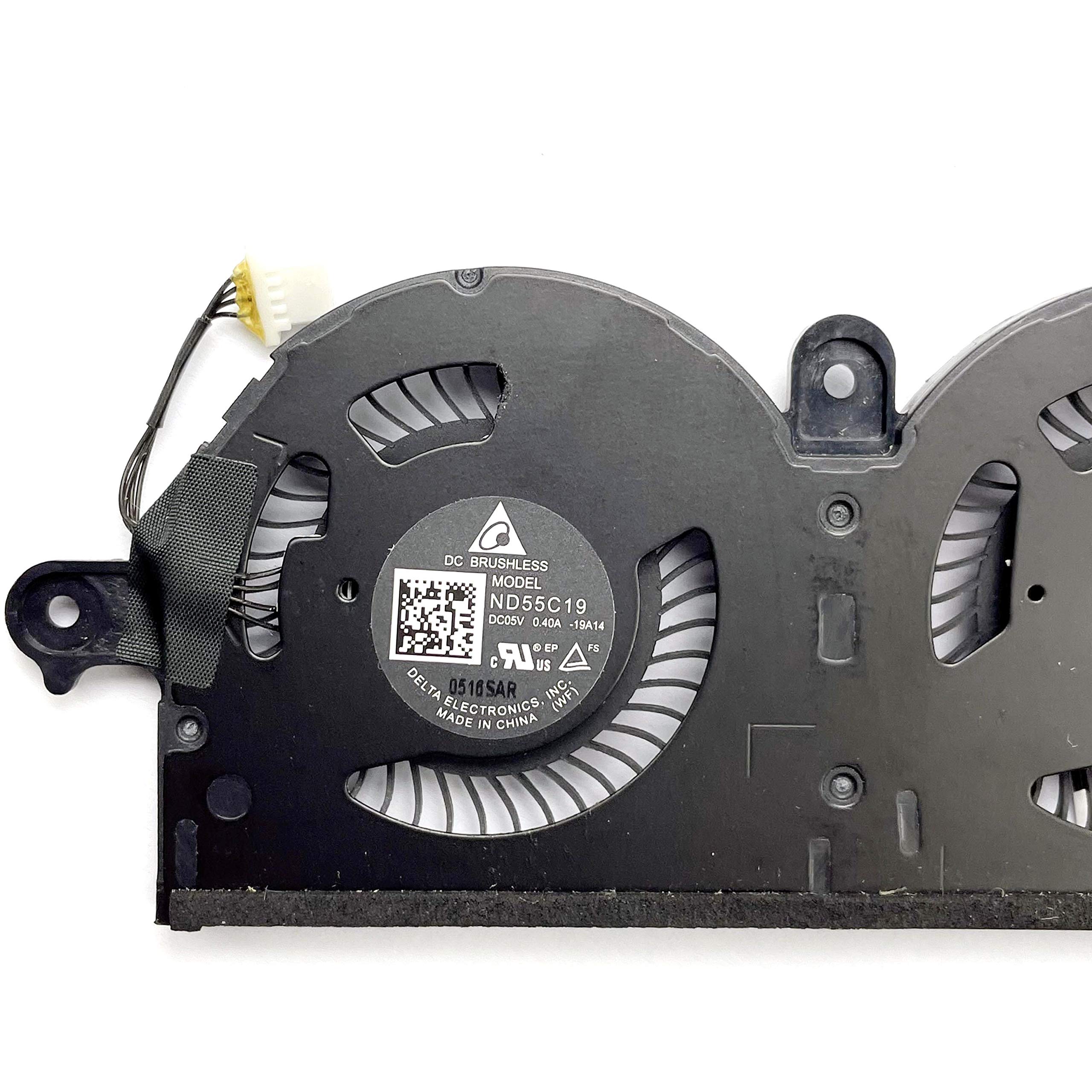 BestParts CPU Cooling Fan Replacement for Dell XPS 13 9370 9380 7390 Fits for 0980WH 980WH ND55C19-19A14 (Note: Does Not for 2-in-1 Version)