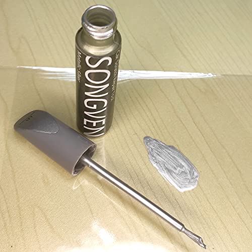 Car Touch Up Paint Pen Silver Auto Scratch Remover Pen 1F7 Auto Scratch Repair Kit for Deep Scratches Trucks Motorcycles Boat Cars Scratch Repair Easy Repair (For Toyota COROLLA, Metallic Silver)