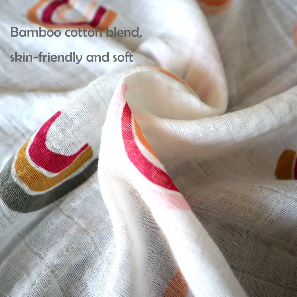 Baby Swaddle Blanket Unisex Swaddle Wrap Soft Muslin Swaddle Blankets Neutral Receiving Blanket for Boys and Girls, Large 47 x 47 inches(Lion)
