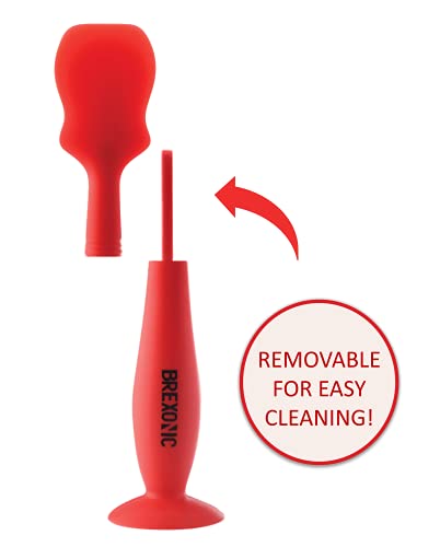 Brexonic Diaper Cream Spatula, Baby Butt Spatula For Diaper Cream, Soft Flexible Silicone Baby Bum Brush, Suction Base Diaper Cream Applicator (Gray)
