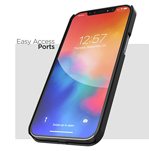 Encased DuraClip Series Designed for iPhone 12 Belt Clip Case - Slim Fit Cover with Holster (Black)