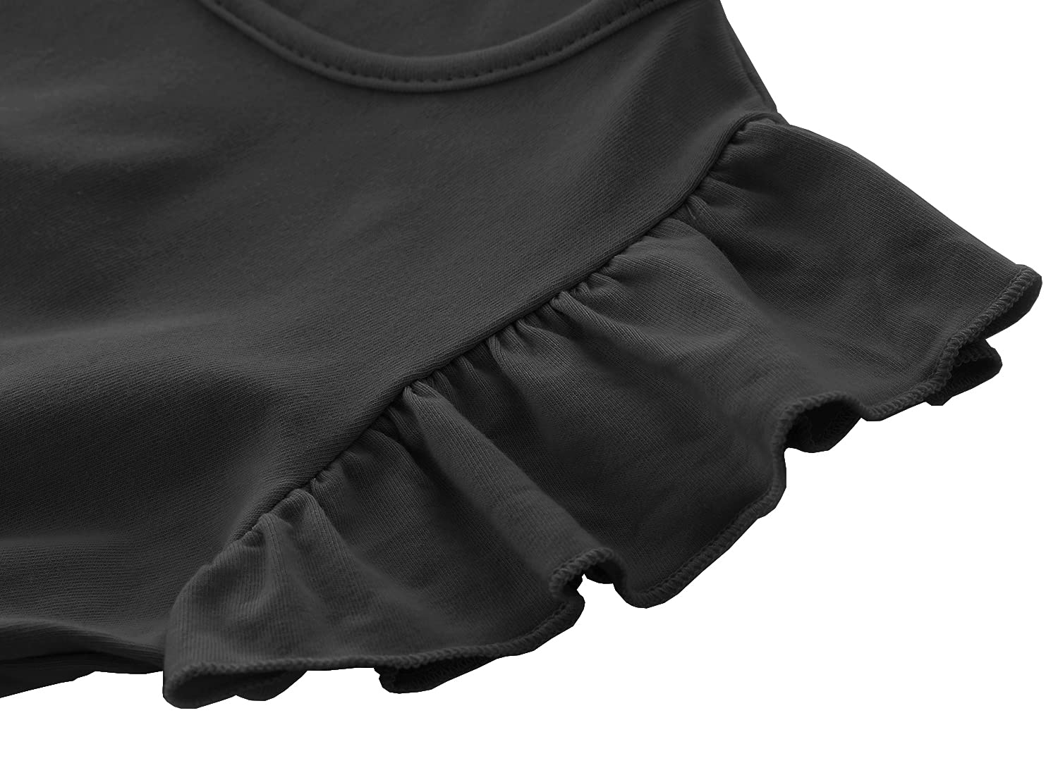 JNKLWPJS Girls Tutu Dress Toddler Ruffle Sleeve Princess Party Tulle Sundress Black 100CM