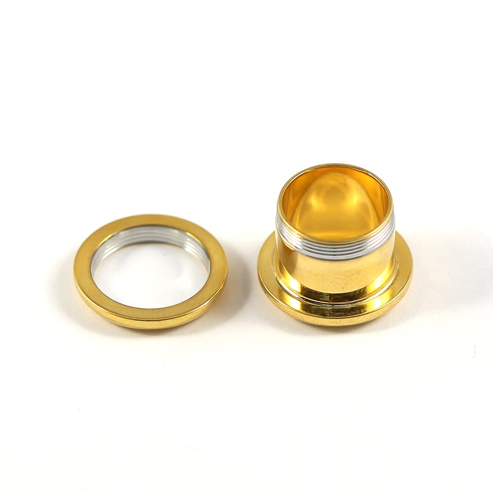 1-3/16 Inch - 30MM Gold Anodized 316L Surgical Steel Curved Flesh Tunnel - Sold by Piece