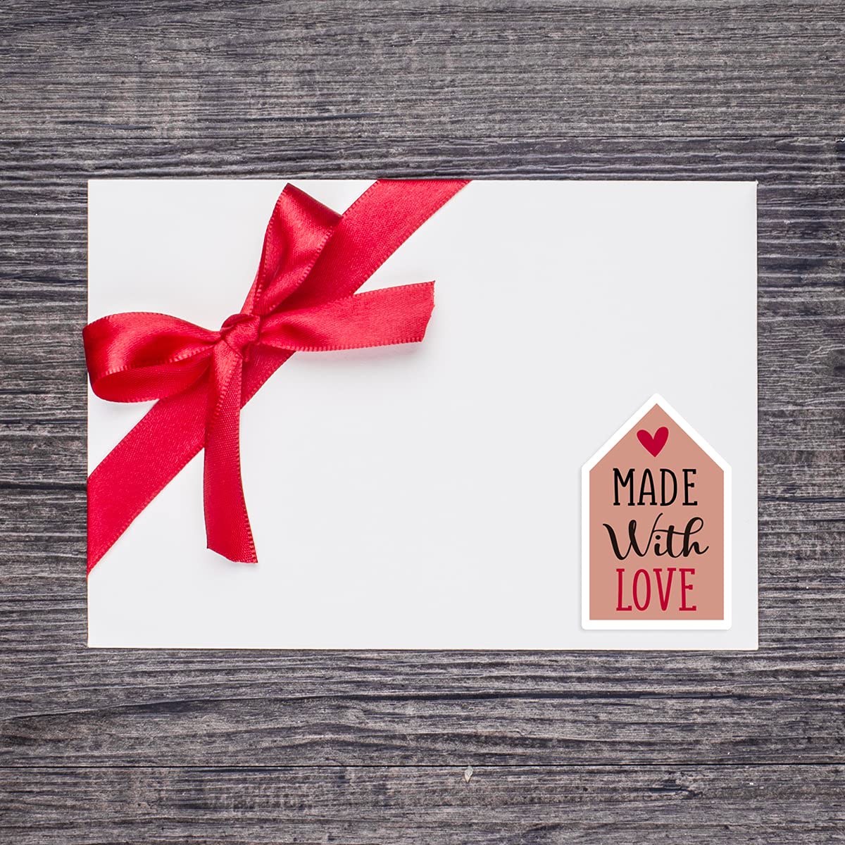 Wailozco Made with Love Stickers,Thank You Stickers,Handmade Stickers,Small Shop Stickers,Envelopes Stickers for Small Business, Online Retailers,Handmade Goods,500 Labels Per Roll
