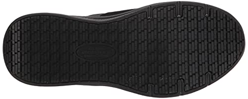 Skechers Women's Slip on Athletic Food Service Shoe, Black, 9 Wide