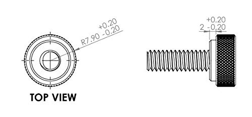 5 Pack of 1/4-20 Knurled Shoulder Flat Tip Brass Thumb Screw - 1-1/16" OAL