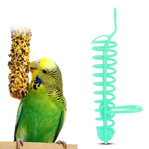 Bird Food Holder, Parrots Foraging Toys for Birdcage, Hanging Bird Treat Feeders, Bird Food Basket for Fruit Vegetable Grain Wheat,Chew Toys for Conures Parakeets Cockatoos