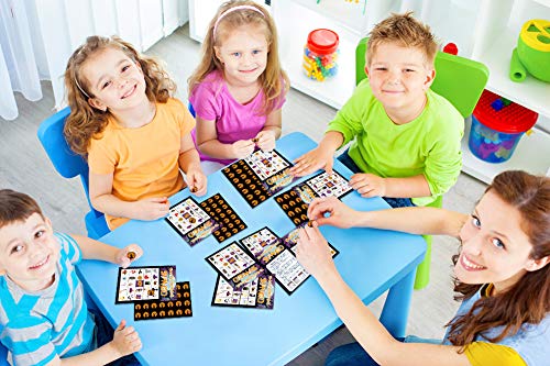 FaCraft Halloween Bingo Games for Kids,26 Player Bingo Game Card for Halloween Party Game Halloween School Classroom Crafts