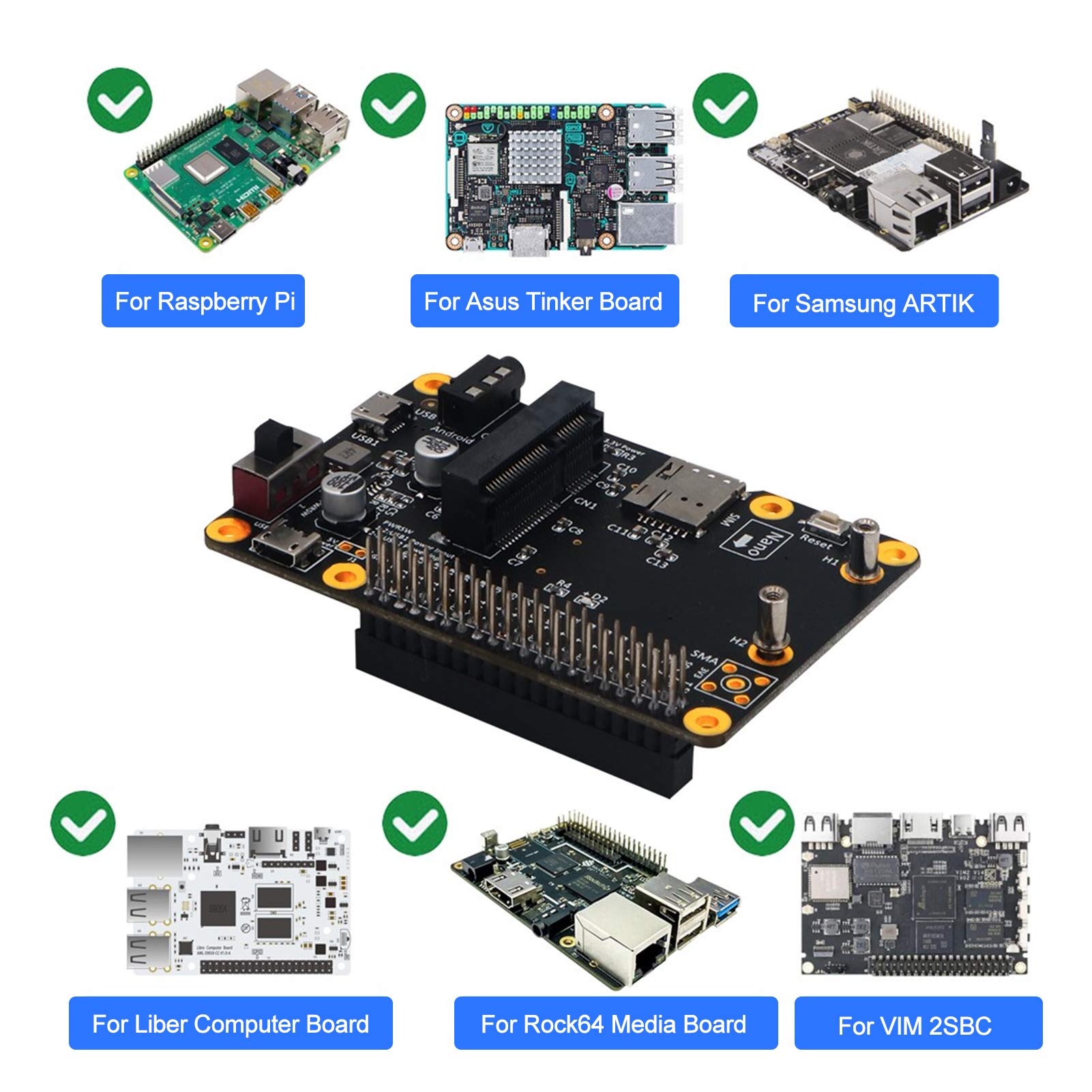 70 3G/4G LTE Base Hat for Raspberry Pi 4/3/2/B+ Module Computer Board to USB with SIM Card,3G/4G LTE to USB Module,3Amps Efficient and Low Quiescent Current Power,for Desktop PC/Laptop