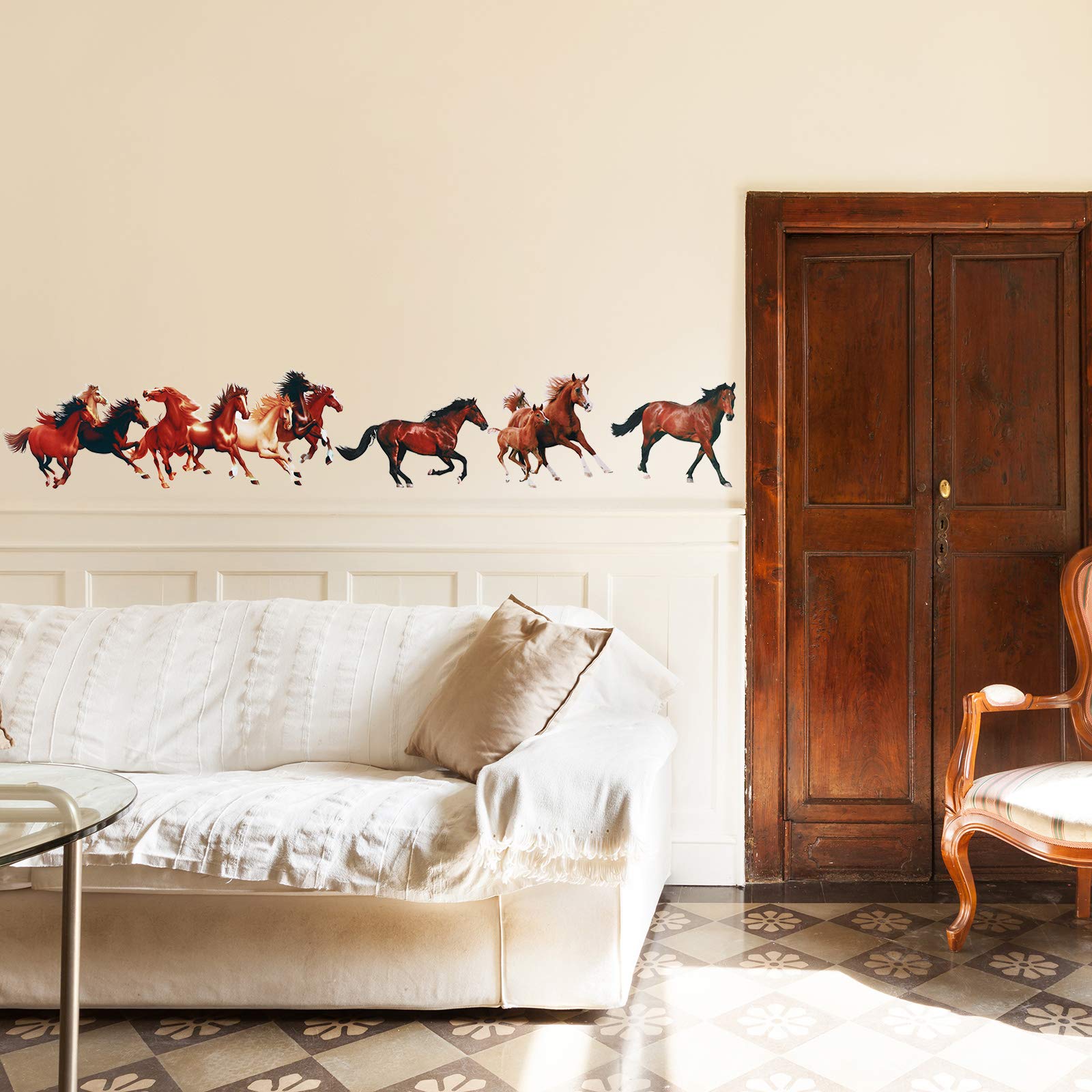30 Pieces Horse Wall Decals Wild Horse Decor Stickers Wall Decals for Decoration, 11.8 by 7.8 Inch