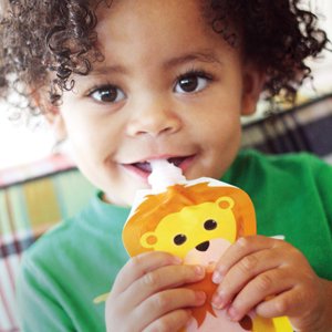Squooshi Reusable Baby Food Pouches - 10 Pack - Baby Food Storage - Pouches Toddler - Refillable Squeeze Pouch for Kids (Robots/Bikes))