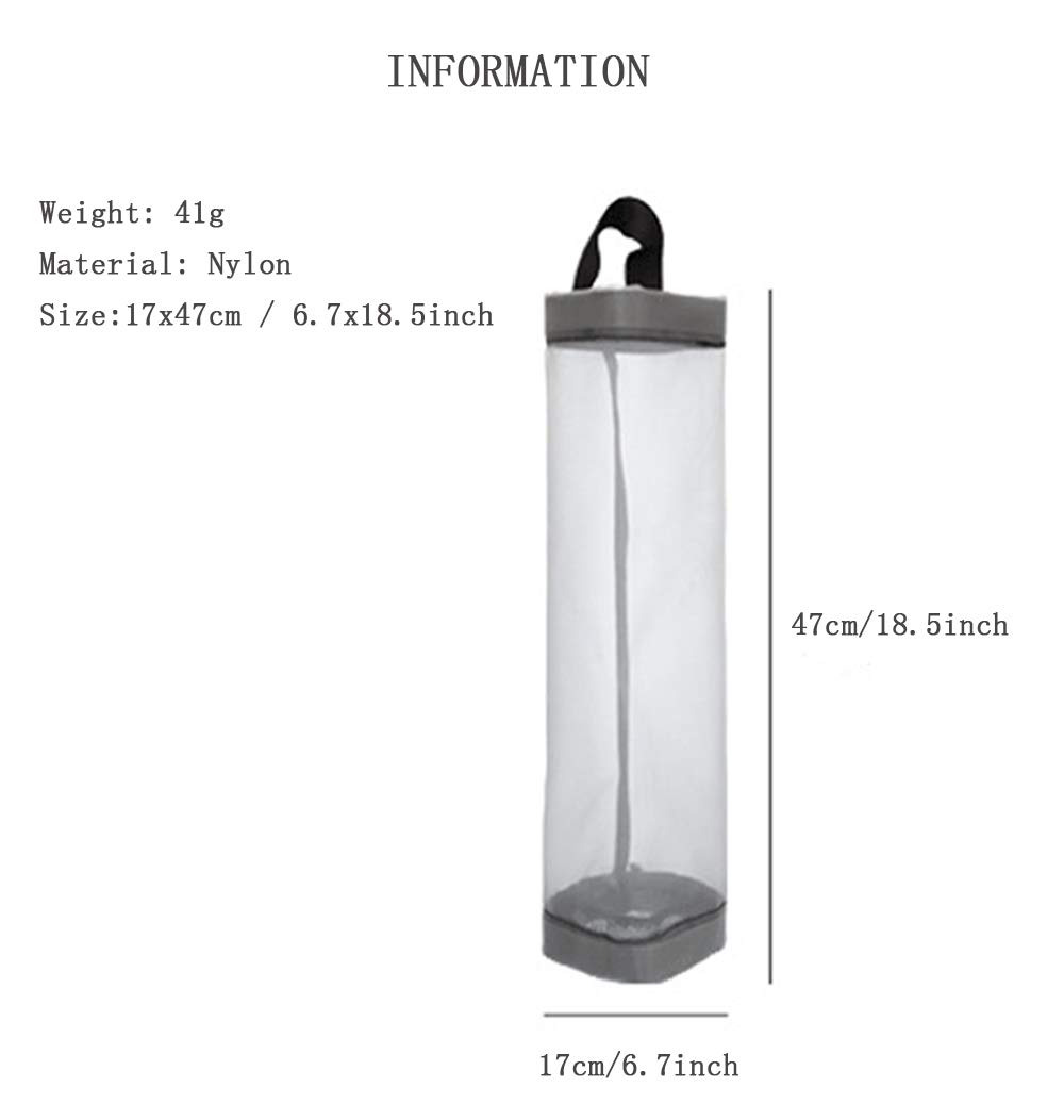 2 PCS Plastic Bag Holder, Hanging Storage Trash Bags Folding Garbage Bag Organizer Plastic Bag Storage and Grocery Bag Holder