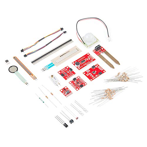 SparkFun Sensor Kit - 17 unique sensors includes 4 Qwiic boards for rapid prototyping Learn gesture sensing humidity temperature motion touch Sound altitude acceleration & more Compatible with Arduino