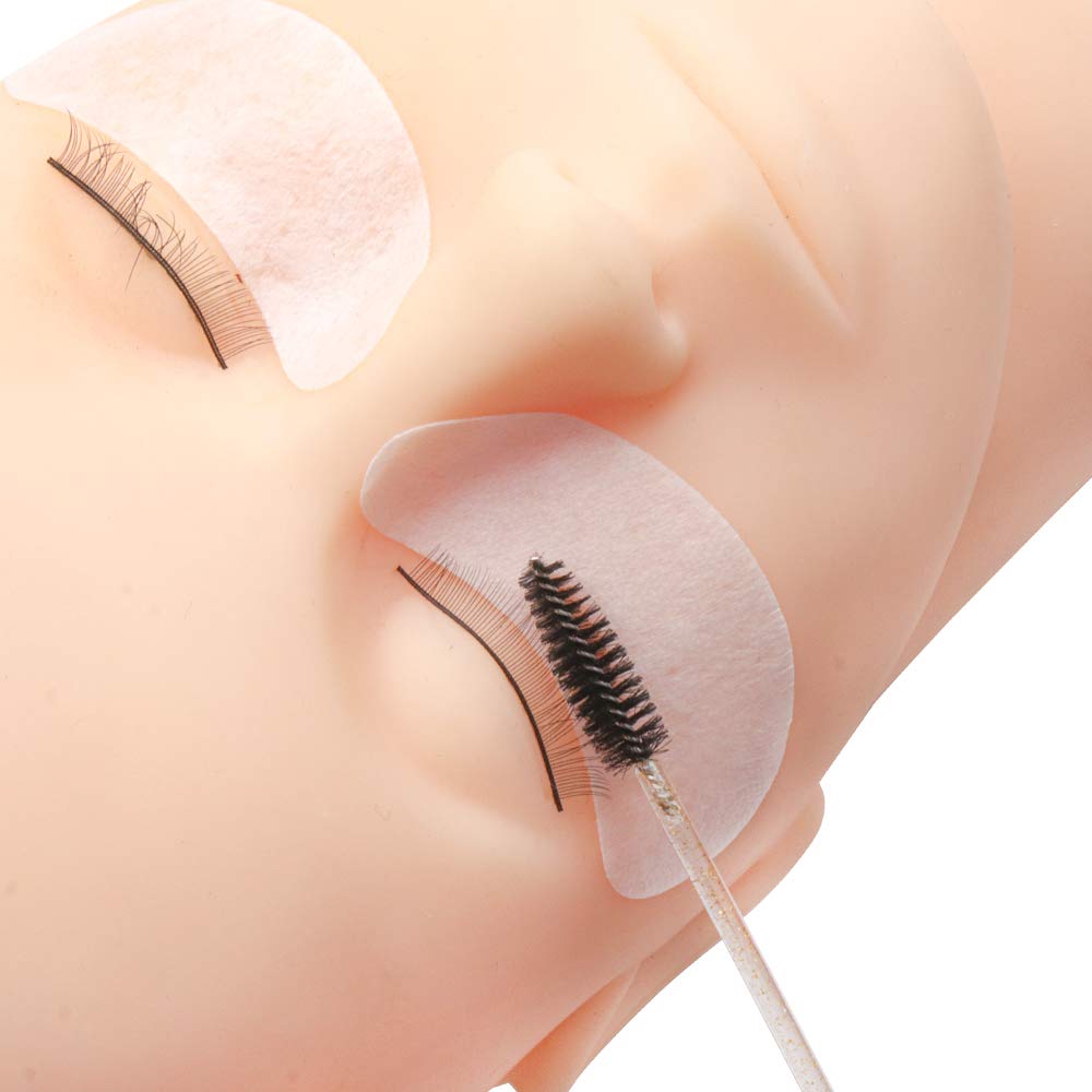 300 Pack Glitter Mascara Wands Disposable EyeLash Spoolie Brushes Makeup Applicator Eyelash Extension Tool Kit, Crystal Gold Handle Black Brush Head