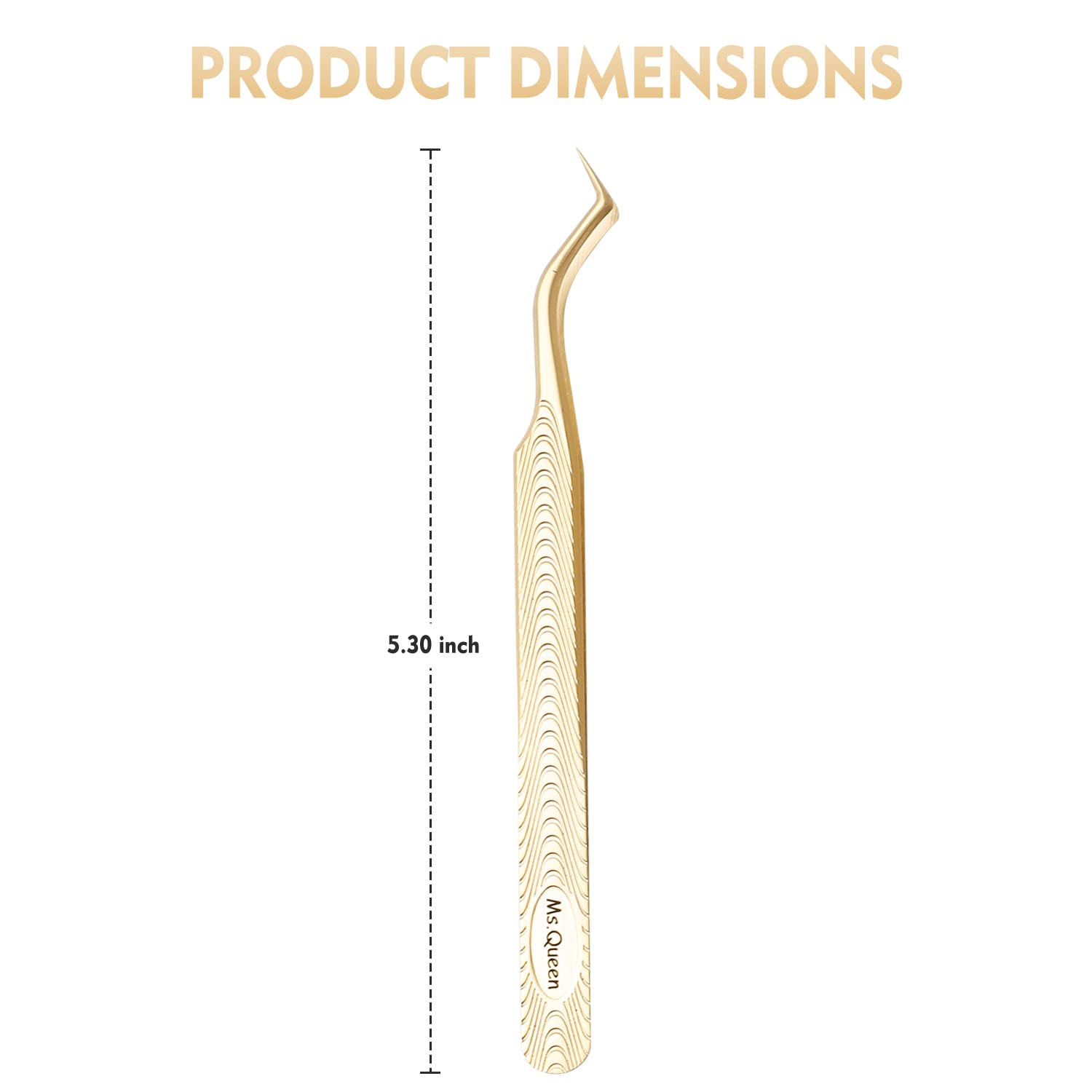 Ms.Queen Lash Tweezers for Eyelash Extension-Professional Lashing Tweezers for Mega Volume Mink Eyelashes Extensions Applying