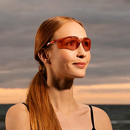 NoCry Lightweight Blue Light Blocking Glasses with Orange Lenses, Anti Fog and Anti Scratch Coating and UV 400 Protection; ANSI Z87.1 Certified