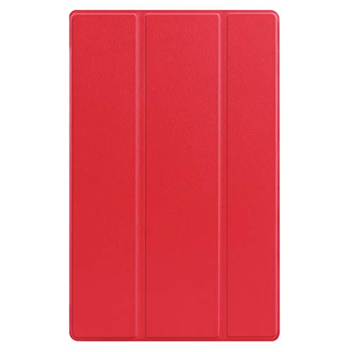 GWYLH Vegan Leather Case for Lenovo M10 HD 2nd Gen 10.1inch 2020 (TB-X306X/TB-X306F), Light Weight Slim Tri-Fold Case Magnetic Cover Stand Red