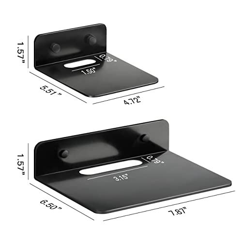 A.B Crew Drill-Free Wall Mount Baby Monitor Holder with Cable Hole Floating Wall Rack WiFi Router Wall Shelf Wall Storage Shelf Video Camera Shelf for Home Wall Decoration S