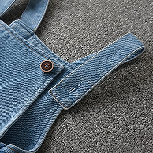 Lvyinli Baby Boy Clothes Set Infant Boy's Long Sleeve Romper+Dinosaur Denim Overalls Toddler Boys Summer Clothes Outfits (Blue Turle, 6-12 Months)