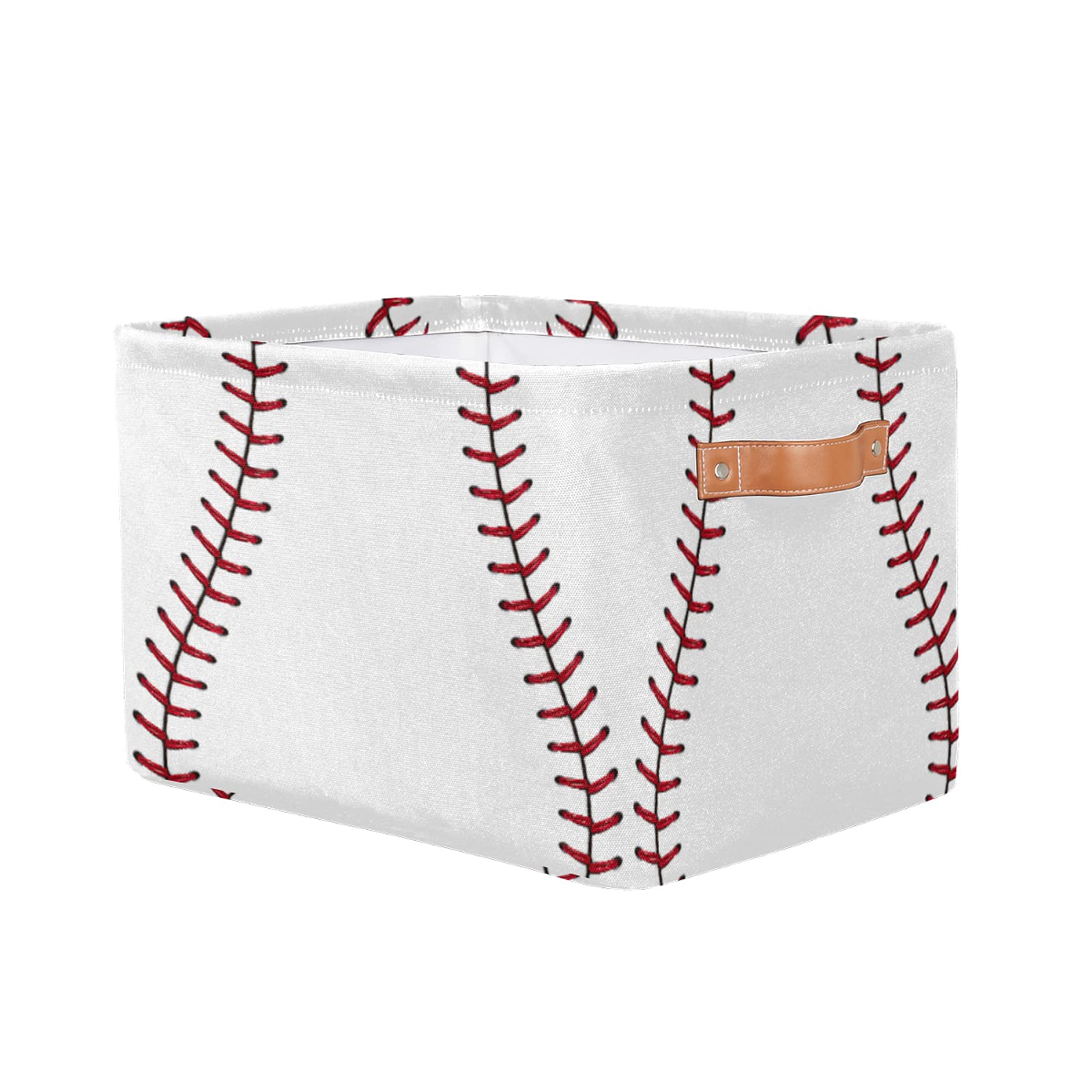 Foldable Storage Baskets, Baseball Cube Organizer Bins with Dual Handles Nursery Closet Shelf Storage Box for Clothing, Books, Cosmetic, Toys, 15"x11"x9.5"