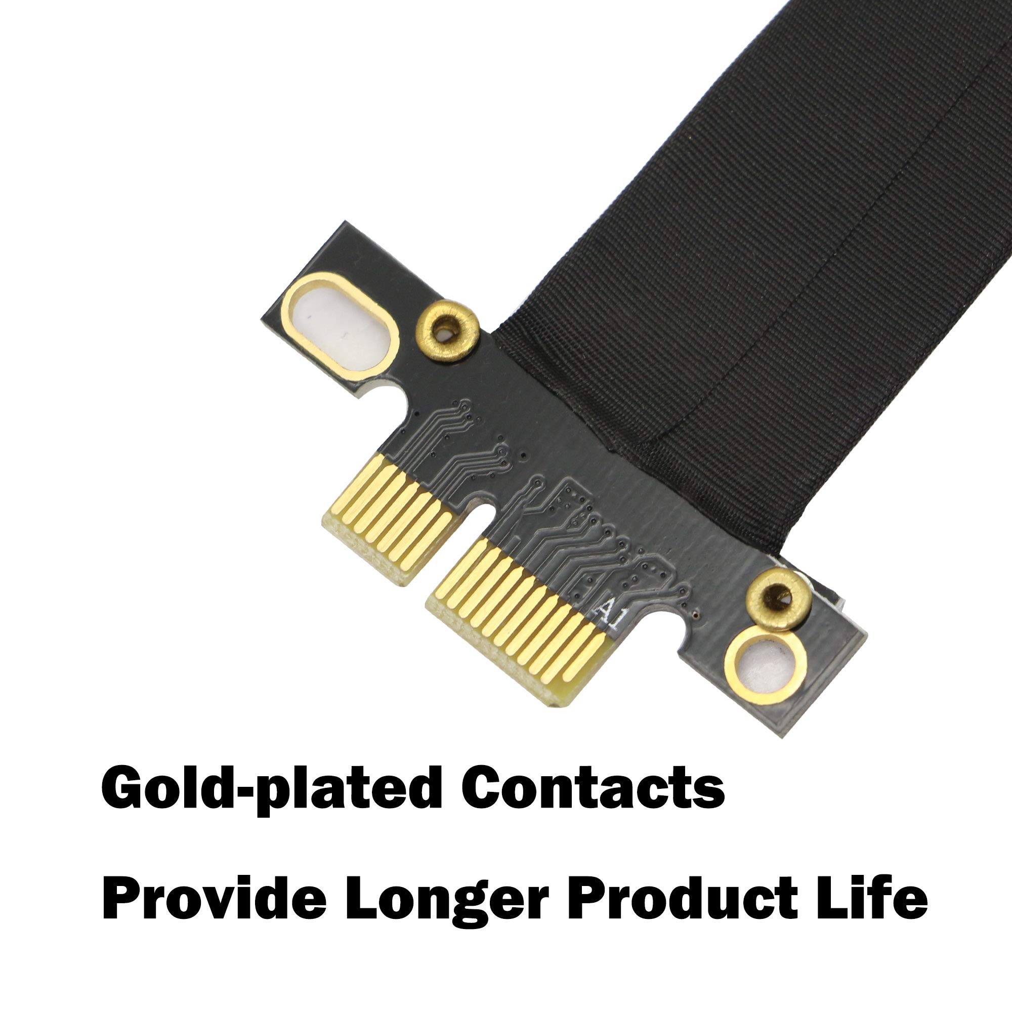 PCIE Extension Cable,PCI-Express 3.0 1X Male to Female Riser Cable PCI-E 1X Extender Adapter Jumper (18cm,90°