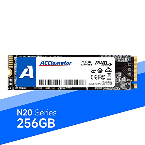 Acclamator 256GB NVMe SSD PCIe M.2 2280 Internal SSD, High Performance Solid State Drive for Laptop and Desktop Read Speed Up to 2000MB/s N20