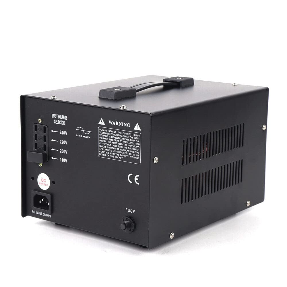 3000W Voltage Converter Transformer Machine Power Converters Voltage Changer 3-Prong Plug AC Power Transformer Heavy Duty Step-up/Step-Down 110V to 220V/220V to 110V